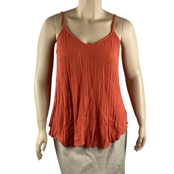 torrid | Tops | Torrid Sophie Crinkle Gauze Swing Cami Tank Top X Rust ...